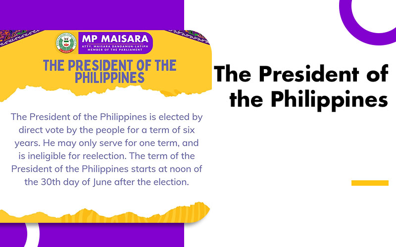 THE PRESIDENT OF THE PHILIPPINES | MP Maisara Dandamun Latiph